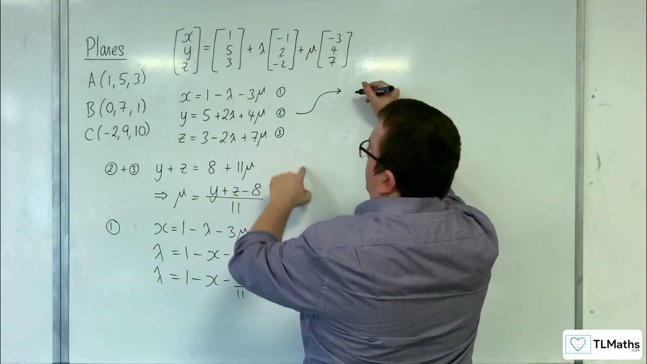 A-Level Further Maths F2-03 Planes: Converting a Vector Equation to ...