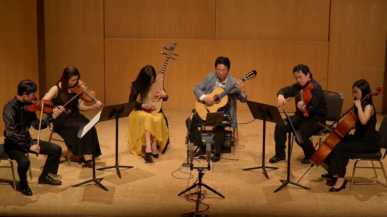 Sor's Etude with guitar, string quartet + chinese pipa - YouTube