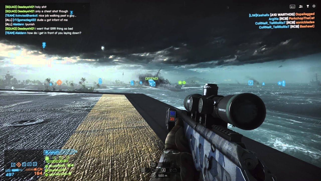 Battlefield 4 Sniping with a 40x zoom scope - YouTube