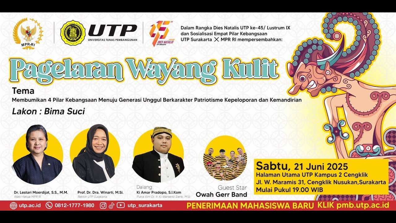 Pergelaran Wayang Kulit Ki Amar Pradopo dengan lakon "Bimo Suci" dalam ...