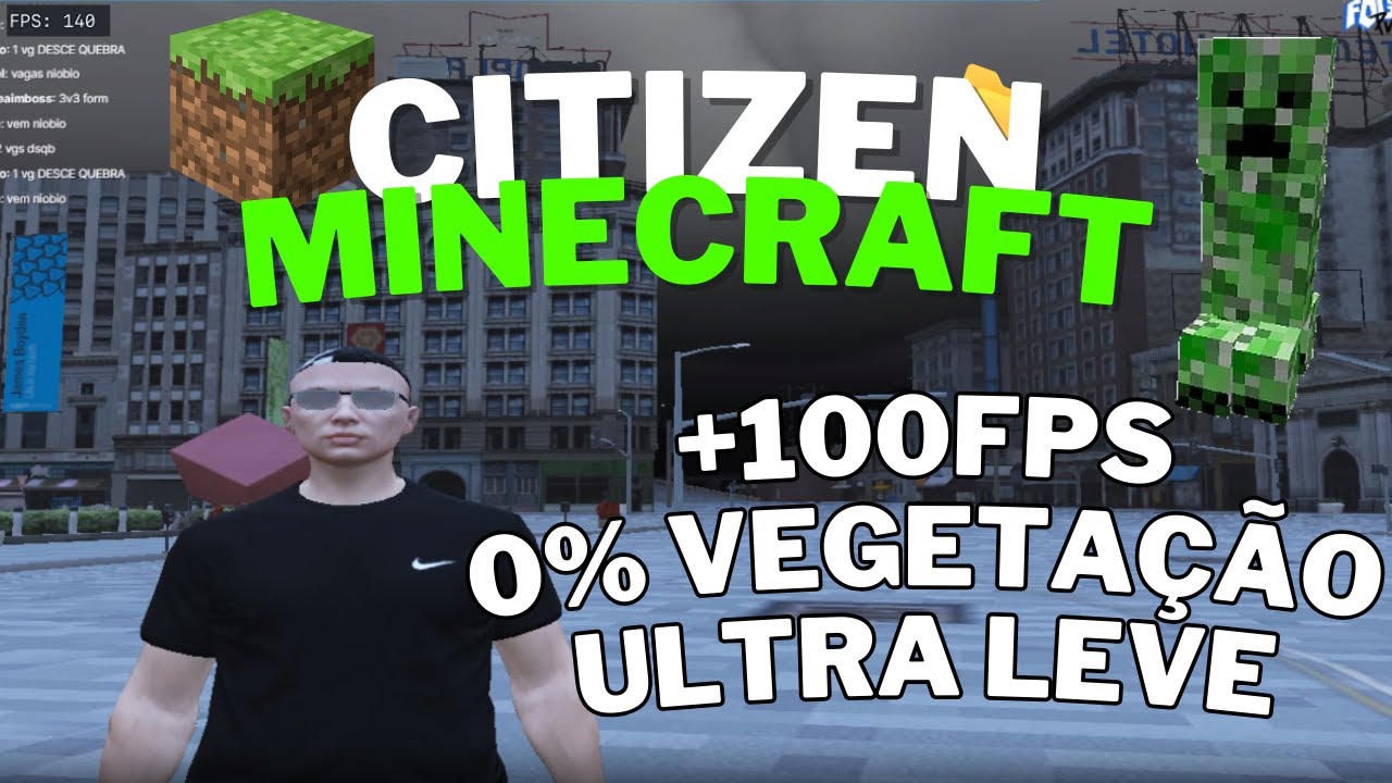 😱 CITIZEN MINECRAFT para PC FRACO DE 4GB! +100FPS! (GTA RP) #fivem # ...