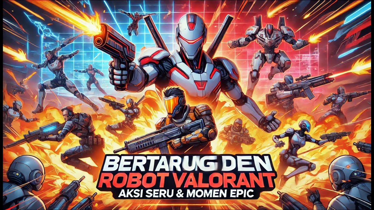 Bertarung dengan Robot Gedek VALORANT! Aksi Seru & Momen Epic - YouTube