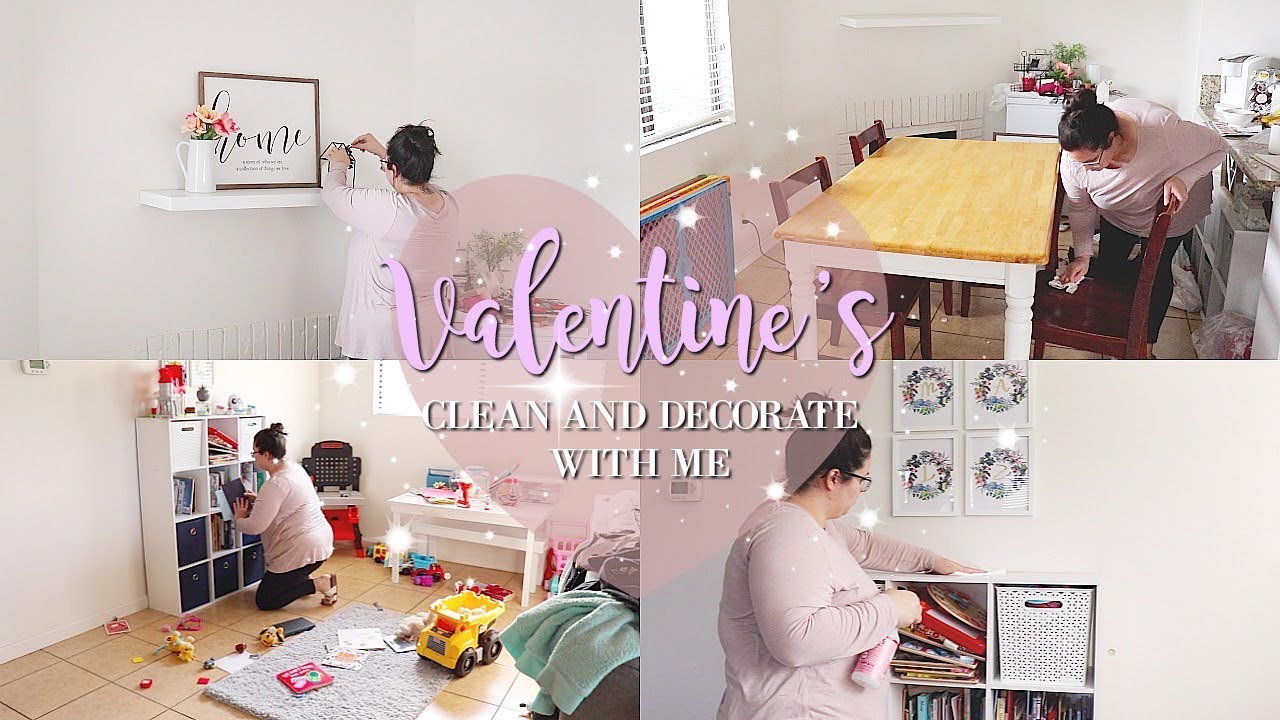Valentine's Clean & Decorate with Me! || Simple Valentine's Day Decor ...