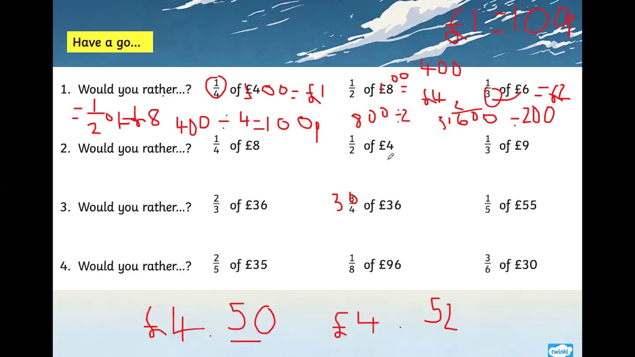 fractions part 2 - YouTube