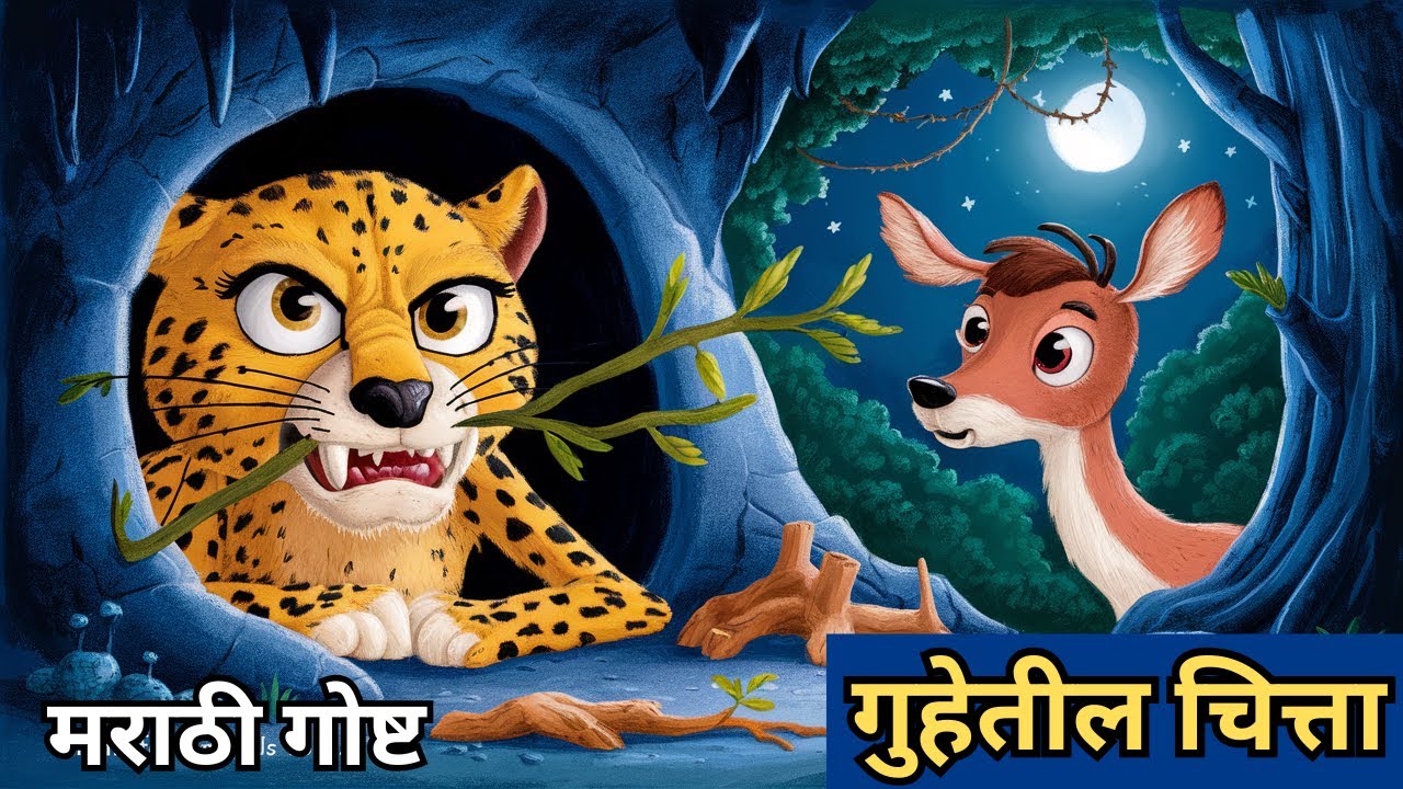 CHEETAH LION DEER || chhan chhan goshti || पंचतंत्र || Marathi CARTOON ...