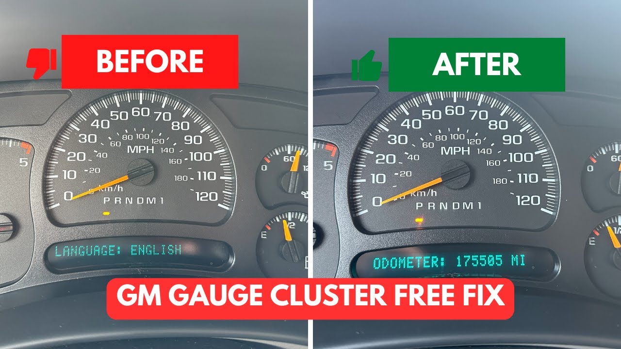 GM Cluster Language Scrolling Fix… FREE! #mechanic #diy - YouTube