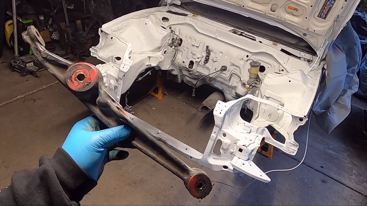JUNKYARD RESCUED CRX 16: Removed Front Subframe for Over Haul - YouTube
