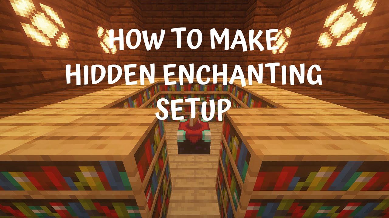 How to make hidden enchanting setup in Minecraft (EASY) - YouTube