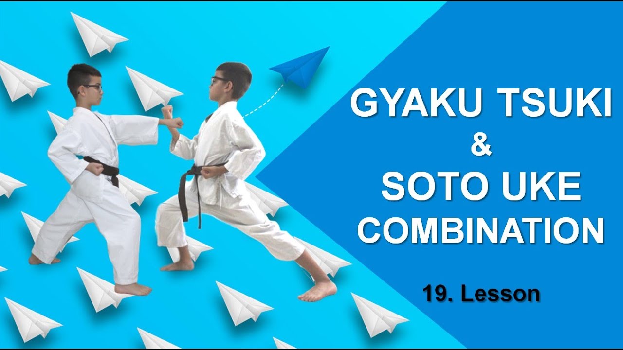 Gyaku tsuki and Soto uke combination - YouTube