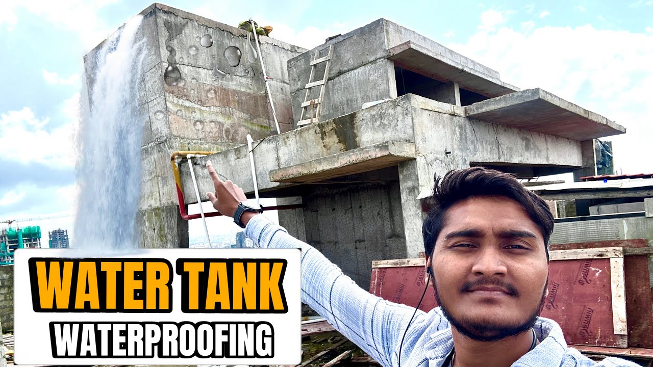 WATERPROOFING IN WATER TANK 💧💦💧#mumbai #constructionlife #construction #vlog #waterproofing ...