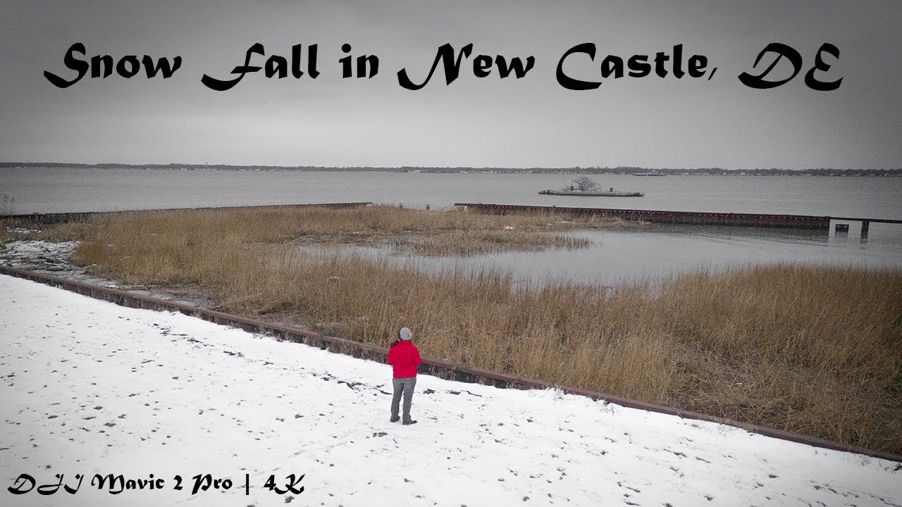 Snow Fall in Historic New Castle | 4K Drone Shots Delaware | DJI Mavic ...