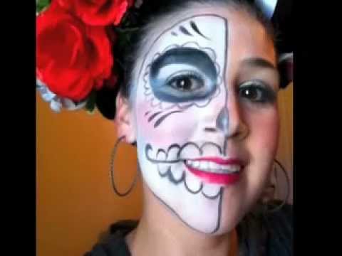 Folklorico Makeup Day of the Dead - YouTube