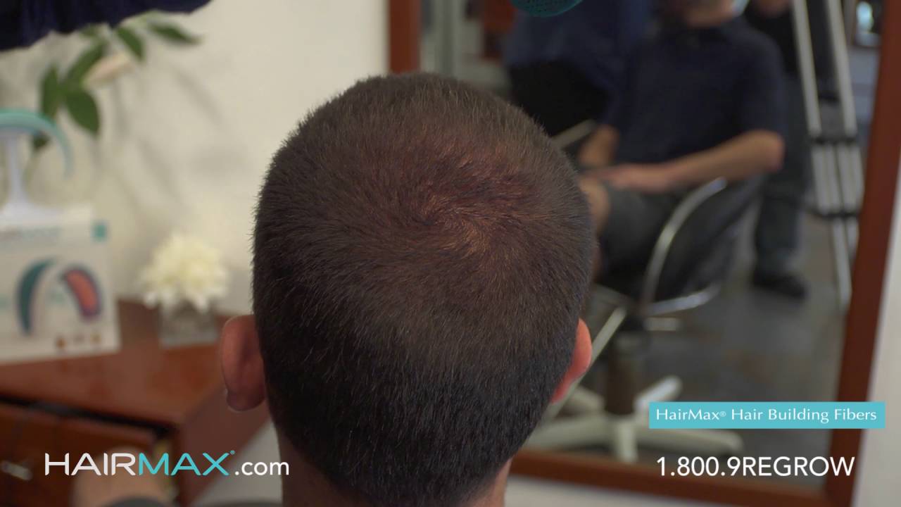 HairMax Fibers - Sprinkle on a Full Head of Hair - YouTube