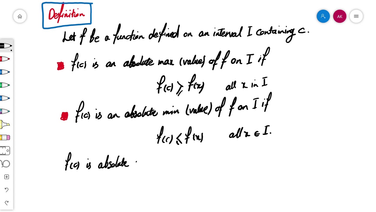 Labtube-(Introductory Calculus)- What are absolute extrema? - YouTube
