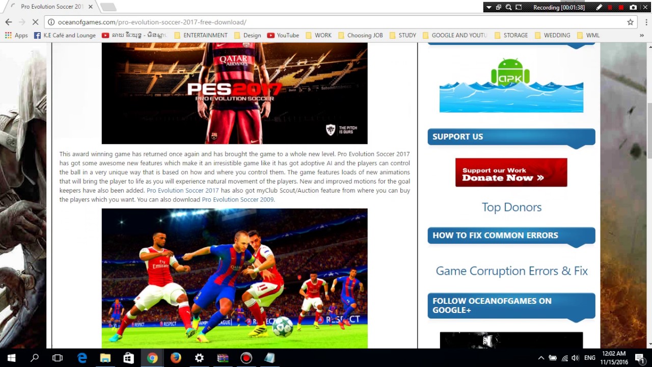 How to download Pro evolution soccer 2017 free - YouTube