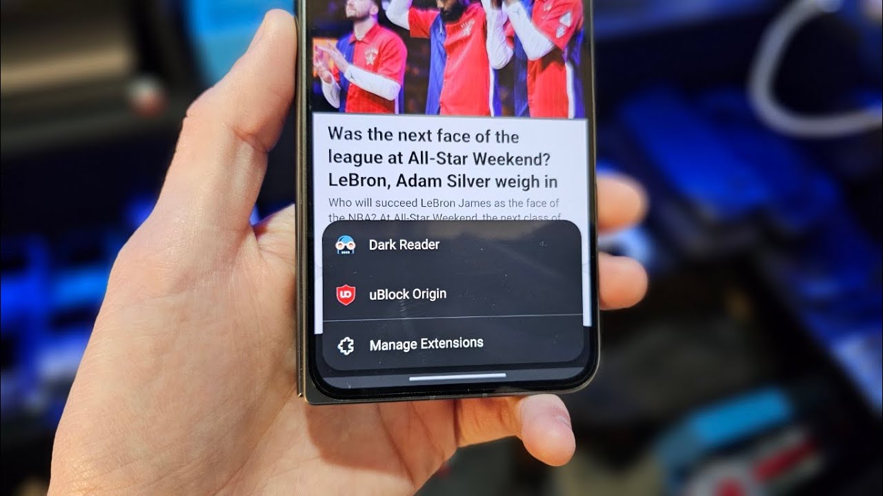 How to enable extensions on Microsoft Edge for Android - YouTube
