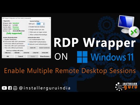 How to Enable Multiple Remote Desktop Sessions on Windows 11 Using RDP Wrapper! 🖥️🔥#rdp #rdpwrapper