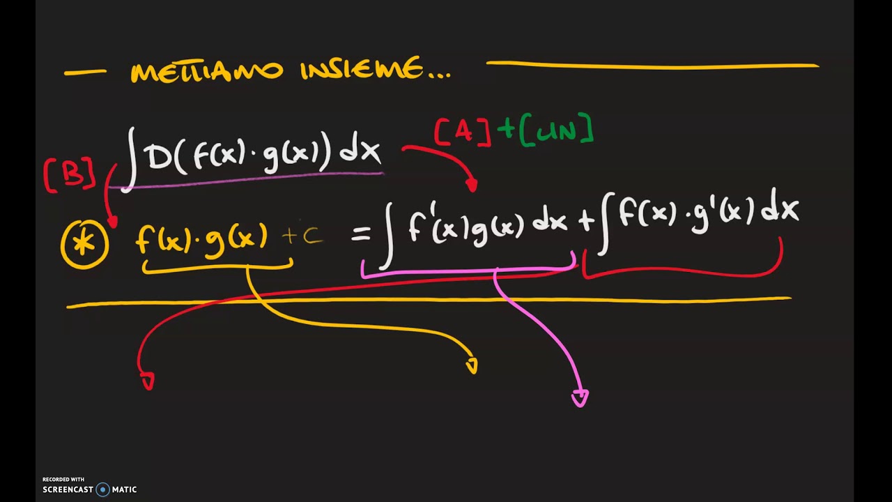 Integrazione per parti - Formula e tecnica - YouTube