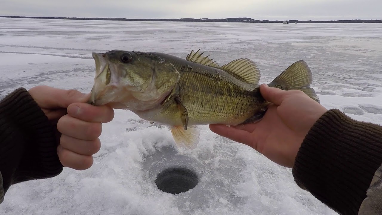 Ice Fishing Wisconsin -- For Bass - YouTube
