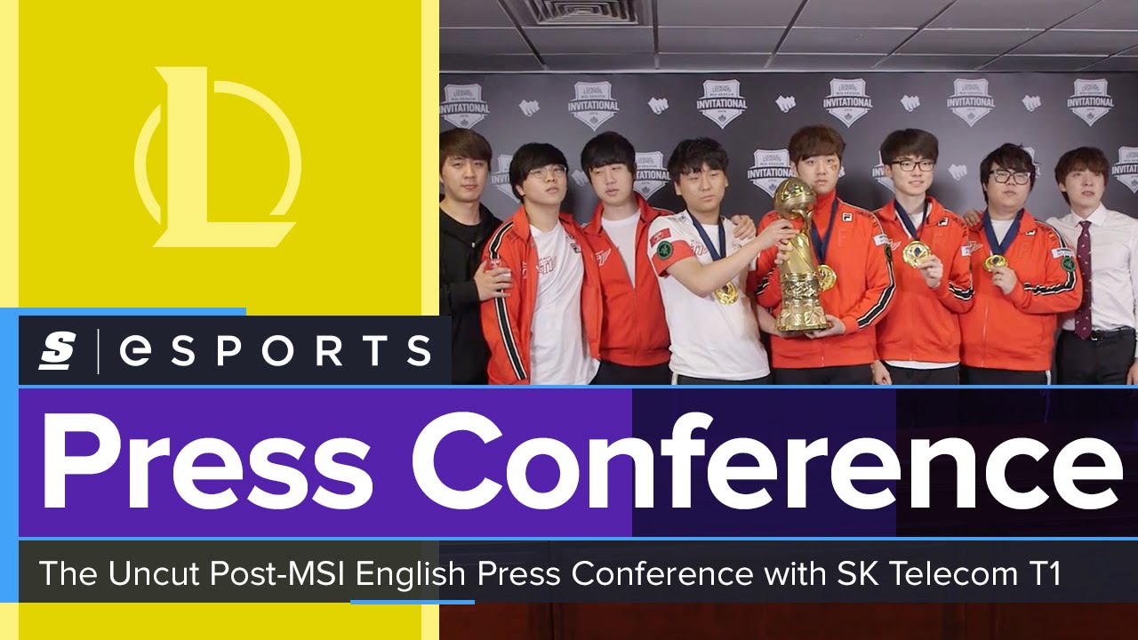 SK Telecom T1's Post-MSI English Press Conference - YouTube