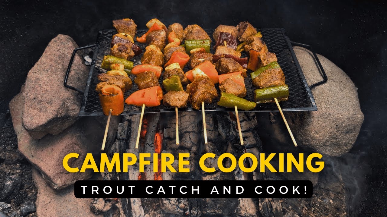 Relaxing Camping and Campfire Cooking | Trout Catch and Cook at Allison ...