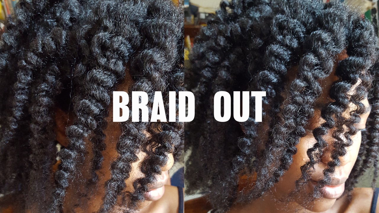 Natural Hair| Perfect Braid out on 4b/4c hair - YouTube