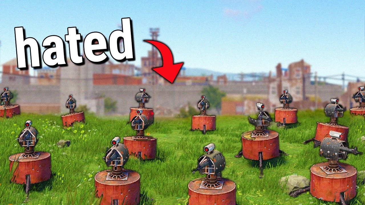 I Put 100 Turrets Around Outpost - YouTube