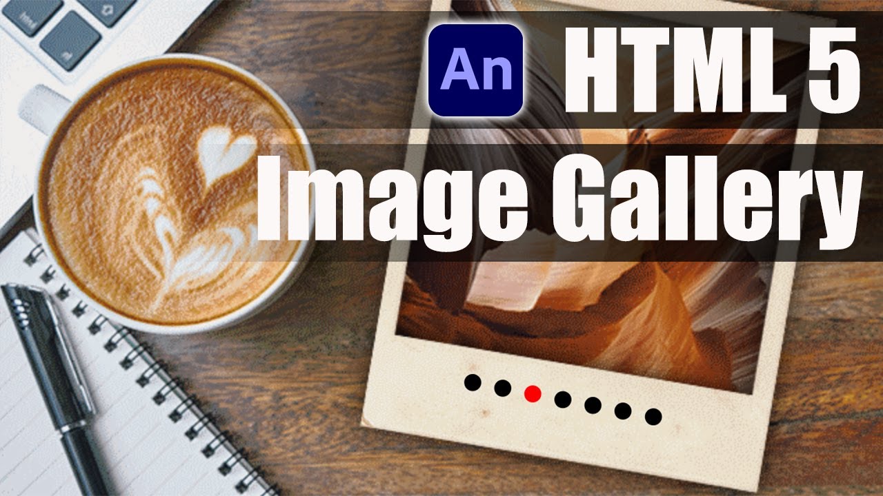 HTML5 image gallery in Animate CC. 애니메이트CC로 이미지 갤러리 만들기 - YouTube