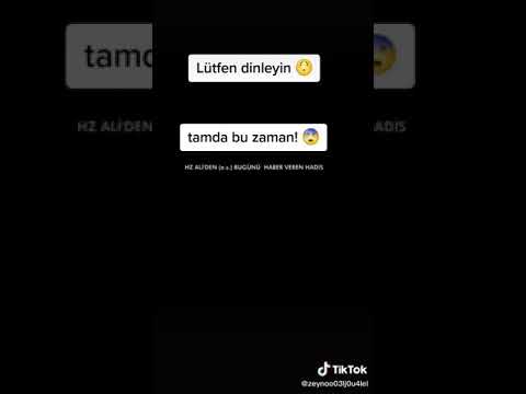 Hz Ali bu zamanla ilgili hadisi