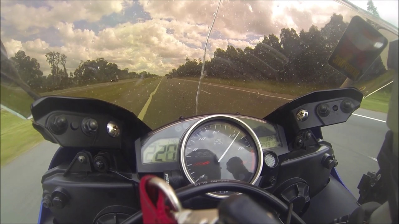 YAMAHA YZF R6 TOP SPEED // 290 KM/H // URUGUAY - YouTube