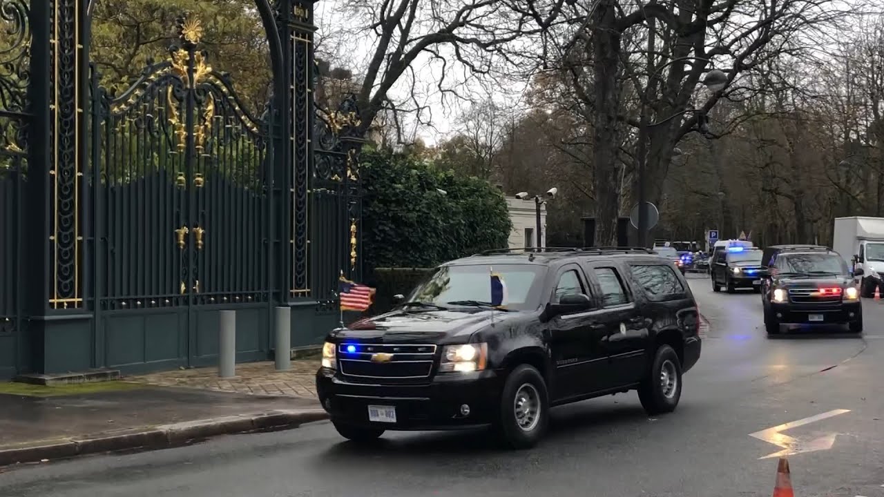 US Vice-President Kamala Harris massive motorcade in Paris (France ...