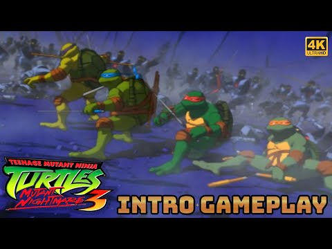 Teenage Mutant Ninja Turtles 3: Mutant Nightmare INTRO + GAMEPLAY Moments | PS2 4K