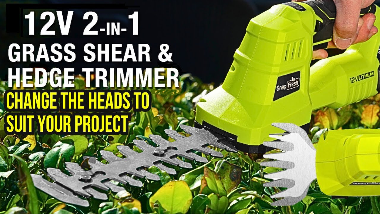 12V Cordless 2 in 1 Hedge Trimmer with Changeable Blades Better Than ...