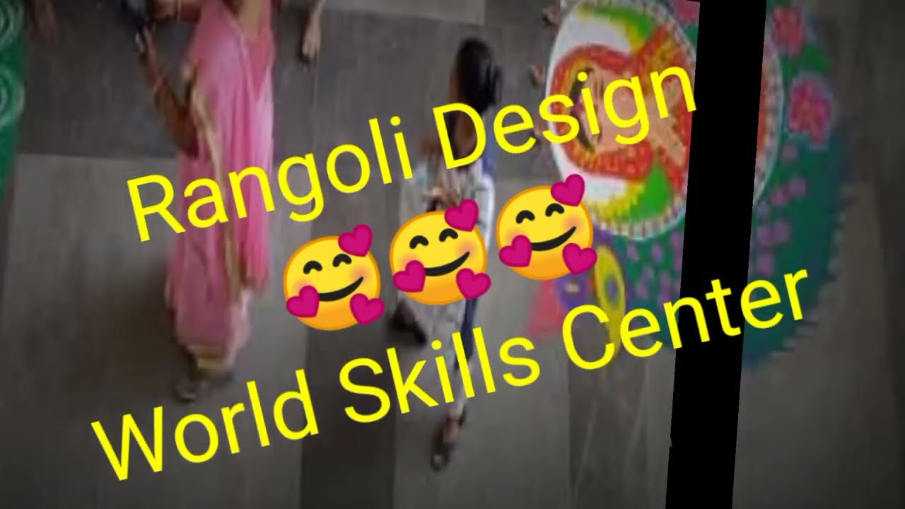 Rangoli Design In World Skills Center//Beautiful Rangoli Designs ...
