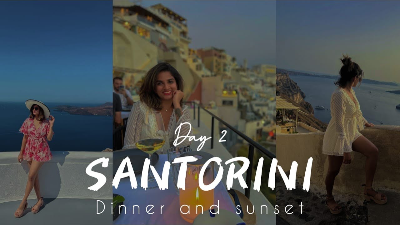 Santorini Day 2 | Black sand beach |Perissa beach | Fira village ...