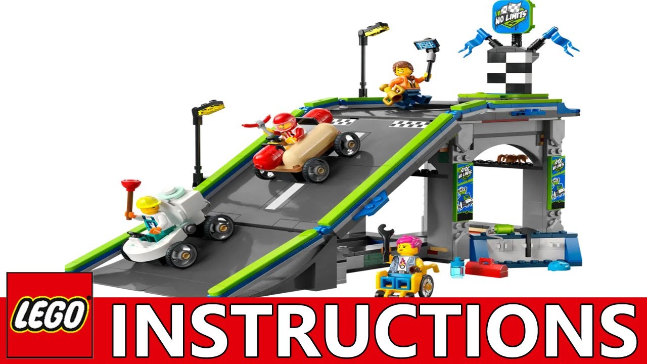 How to build LEGO City 60460 - No Limits Race Car Ramp Track (Step-by ...