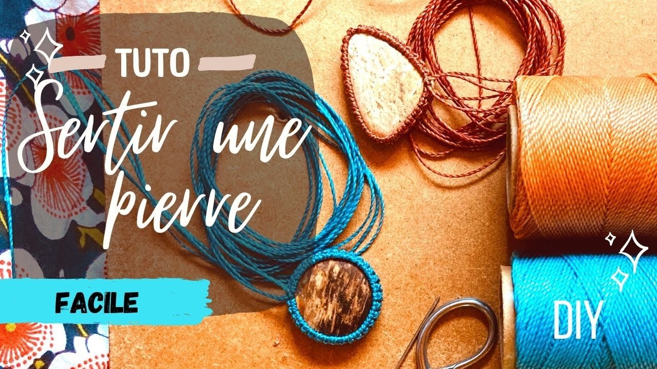 TUTORIEL en MICRO MACRAMÉ 💎 Comment sertir une pierre? • Macrame How to ...