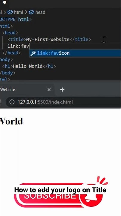 How To Add Logo On Website Title Html And Css Shorts Coding Youtube