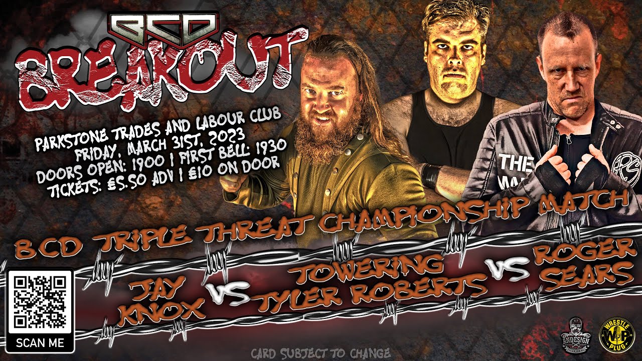 Jay Knox vs Towering Tyler Roberts vs Roger Sears (BCD Championship Triple Threat Match) - YouTube