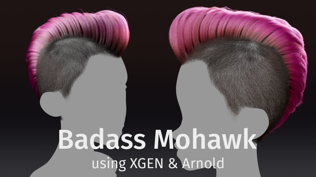 Kaan Zorlu - XGen Tutorial Creating a Badass stylized Mohawk hairstyle ...