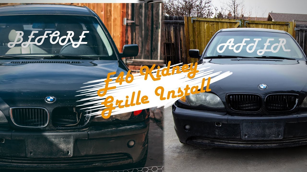 BMW E46 Kidney Grille Install - YouTube