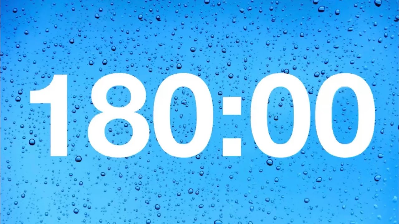 timer - 180 minute countdown with rain sound - YouTube
