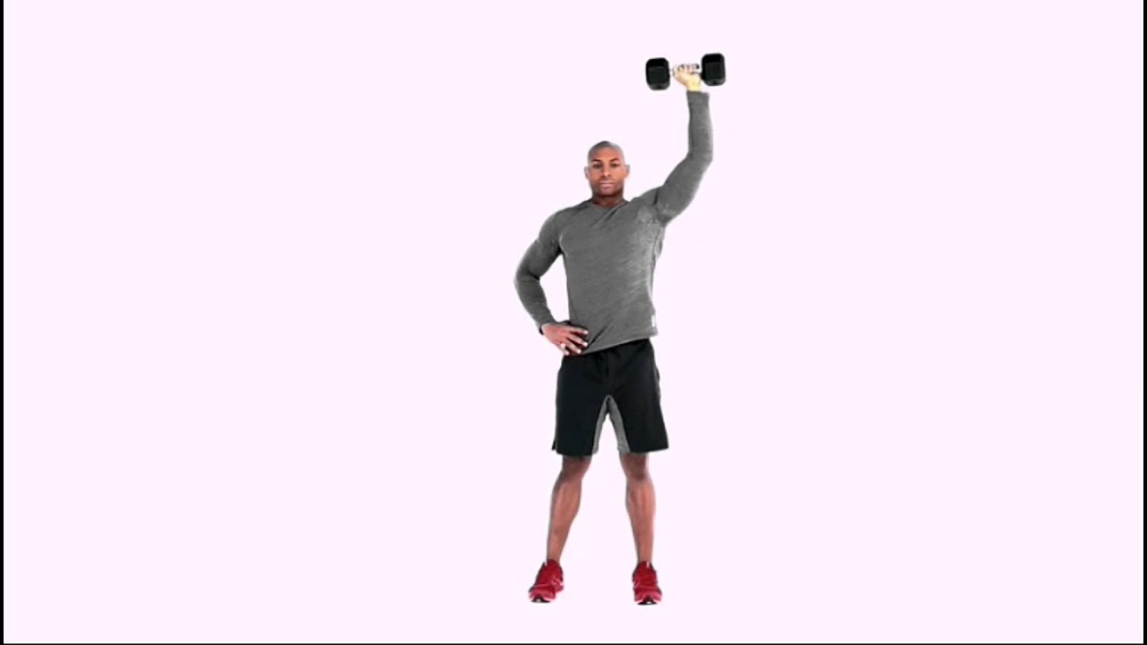 Single Arm Dumbbell Shoulder Press Exercise - YouTube