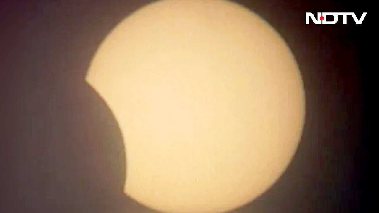Partial Solar Eclipse Seen in Parts of India - YouTube