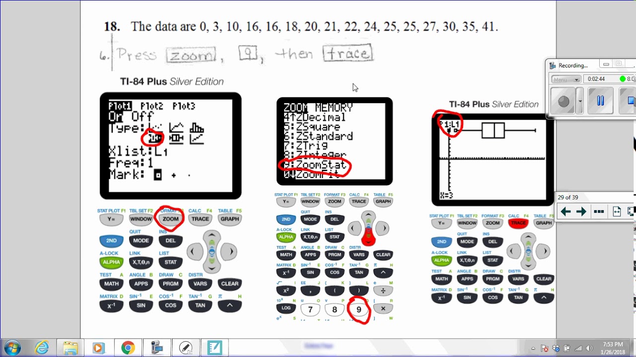 Find IQR and outliers with Cal - YouTube