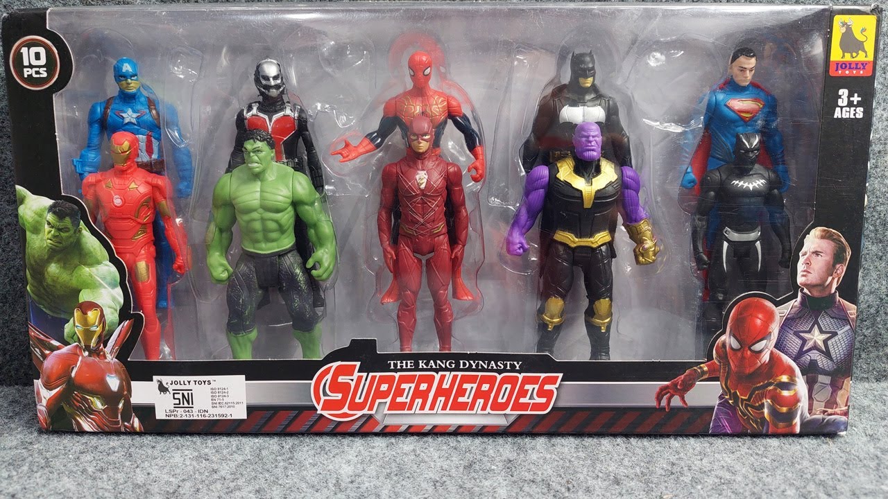 Satisfying with unboxing superhero avengers ASMR Action figures Hulk ...