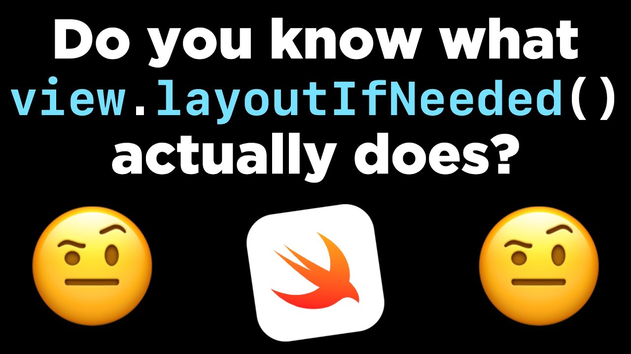 Do you know what view.layoutIfNeeded() actually does? 🤨 - YouTube