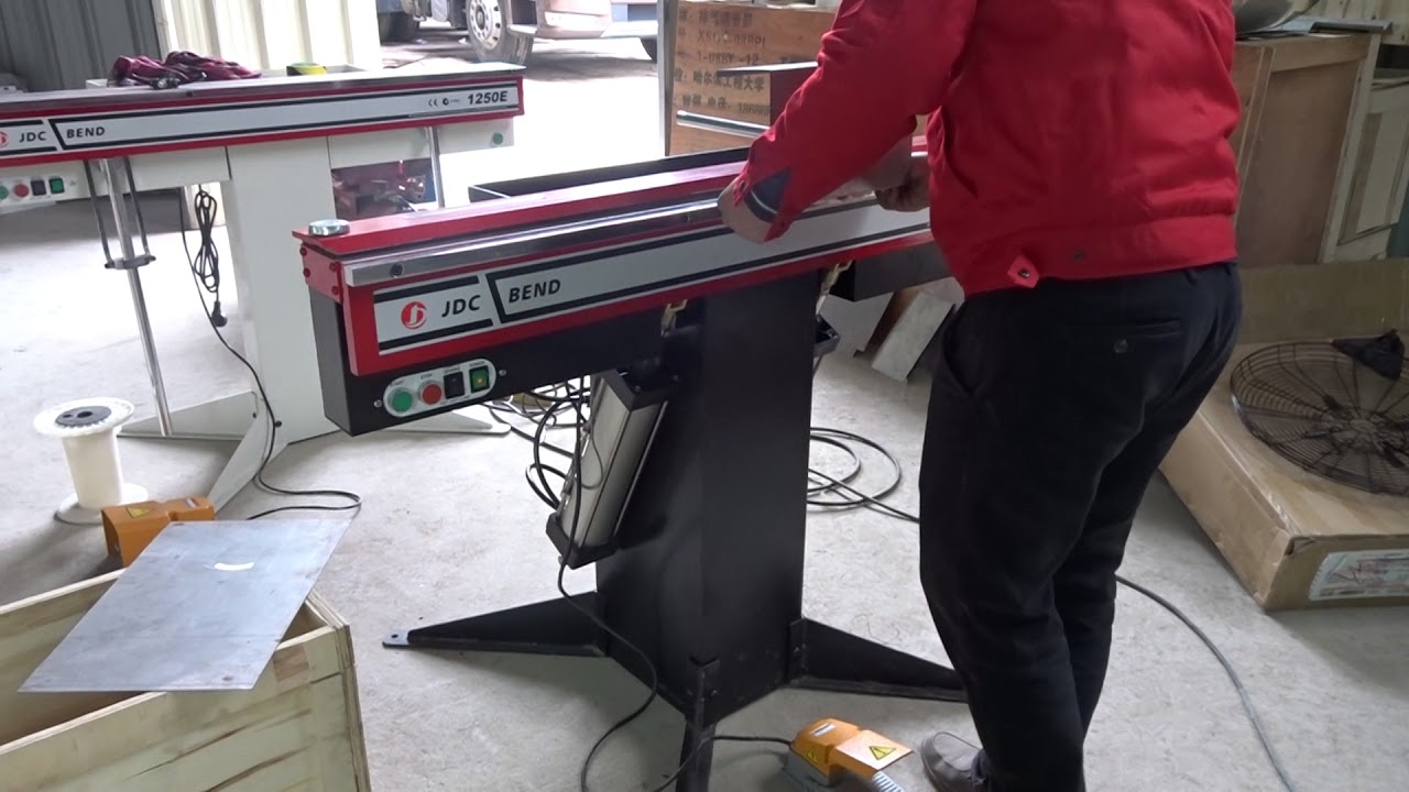 Magnetic sheet metal break bending machine - YouTube