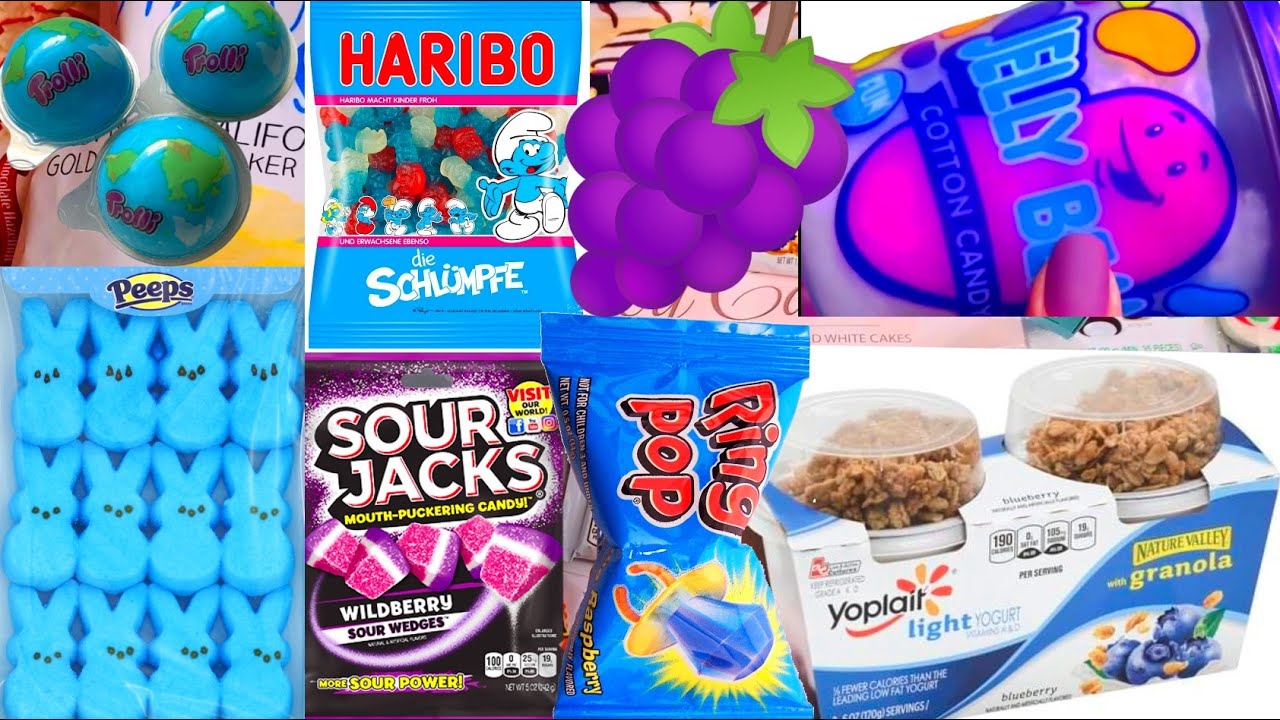 Blue Raspberry Grape Snacks Yogurt Marshmallow Peeps Gumballs Planet ...