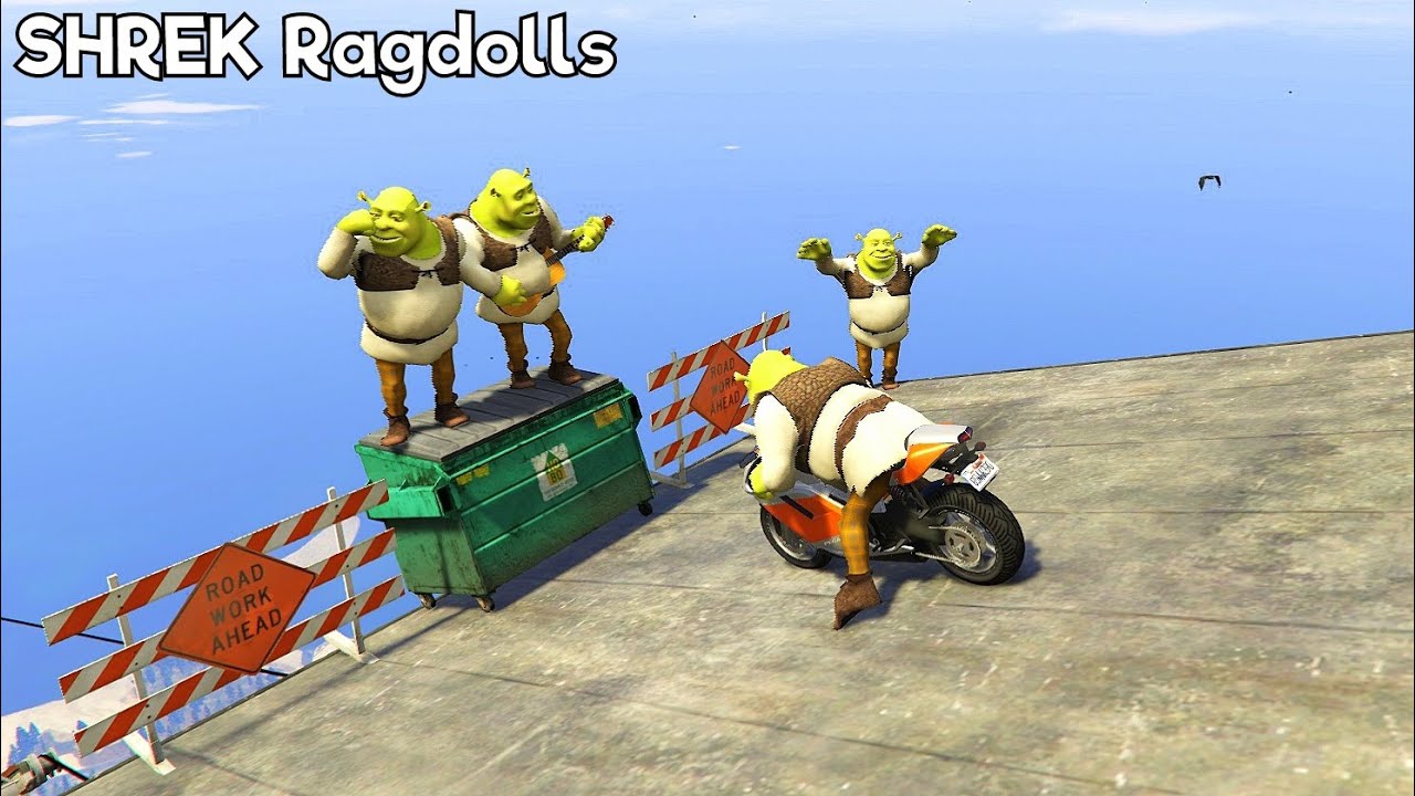 GTA 5 SHREK Ragdolls Motorcycle Fails/Jumps vol.1 ( Euphoria Physics ...